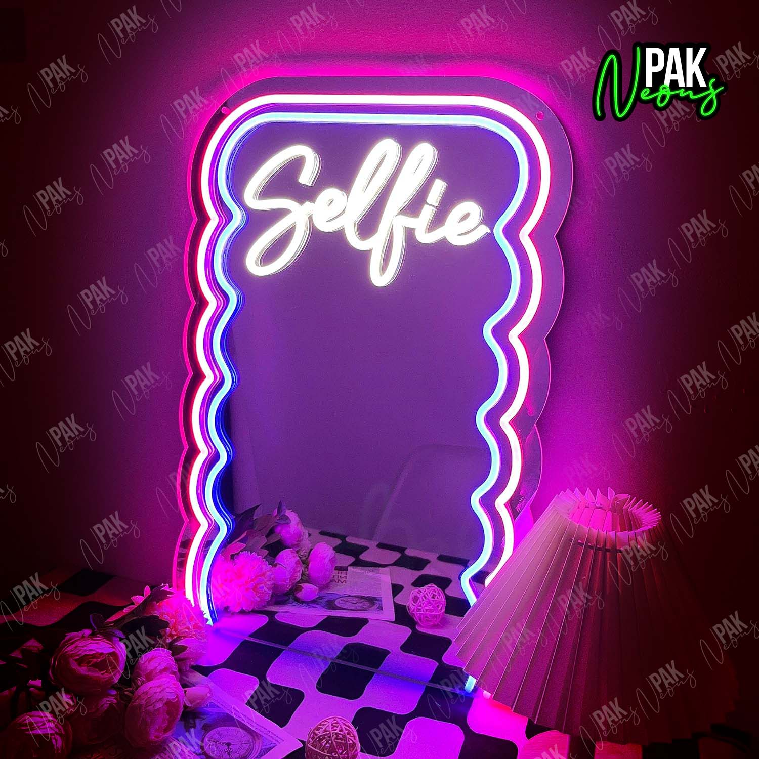 Selfie Neon Mirror Sign – urglowmate.com