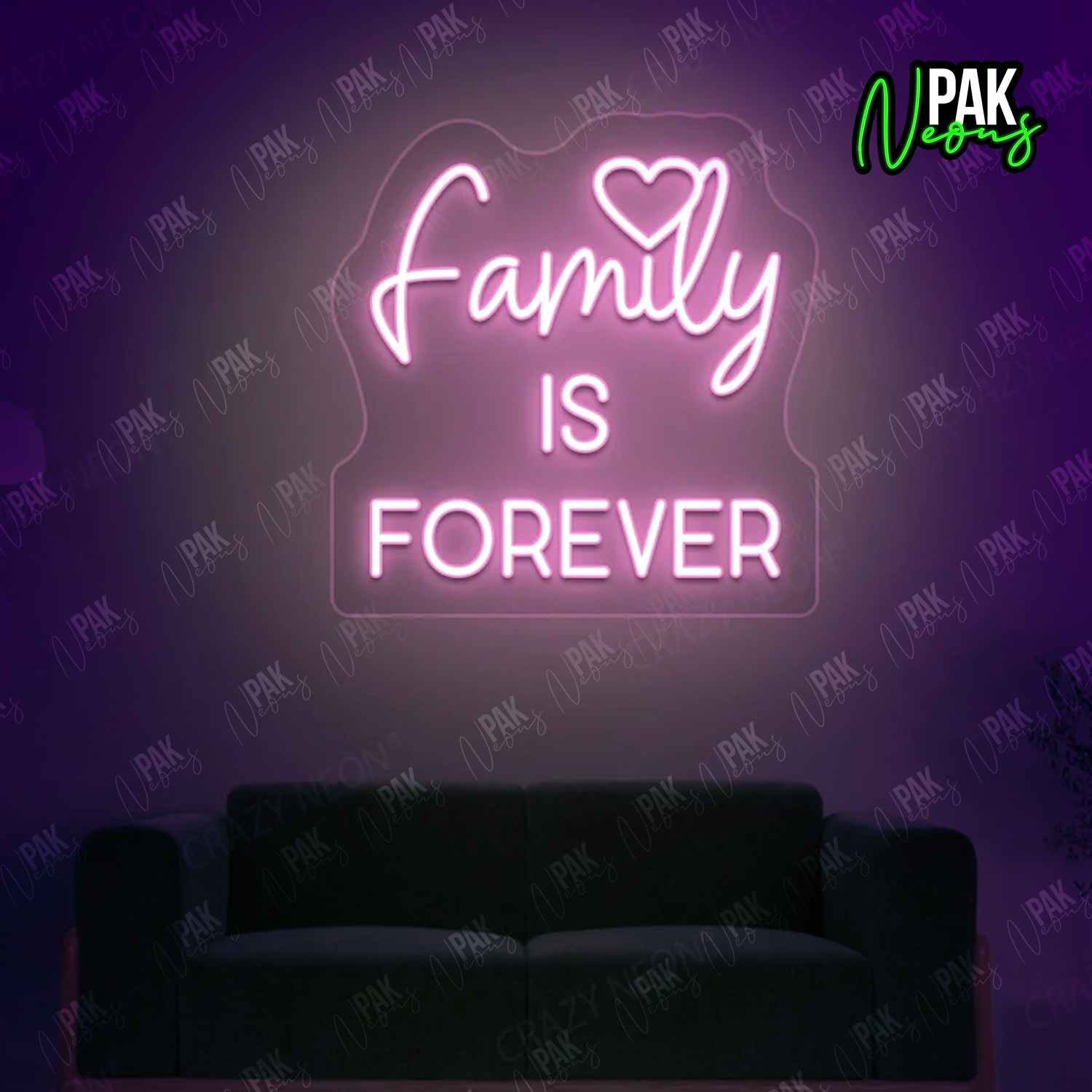 Family Is Forever Neon Sign – urglowmate.com