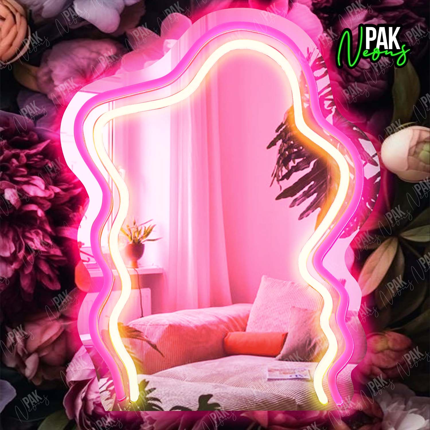 Irregular Wave Neon Mirror Sign – urglowmate.com