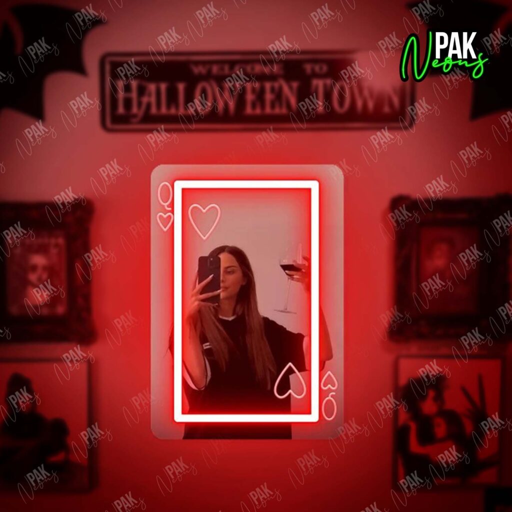 Queen Playing Card Neon Mirror Sign – urglowmate.com