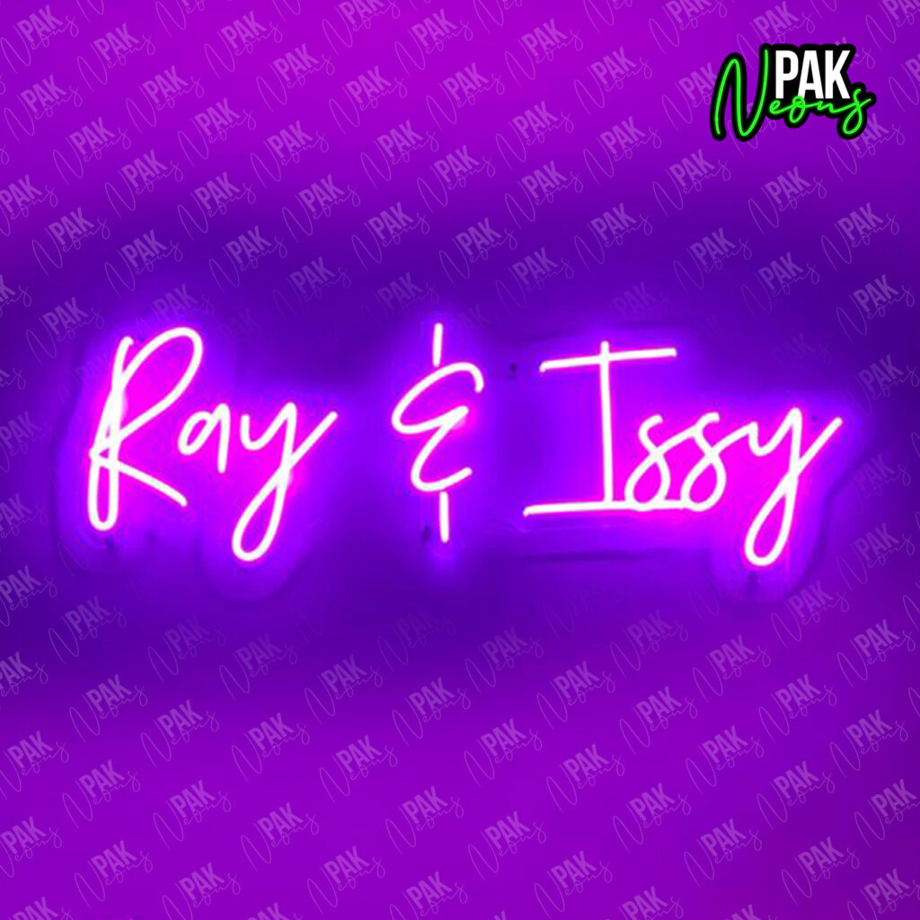 Ray and Issy Name Neon Sign – urglowmate.com