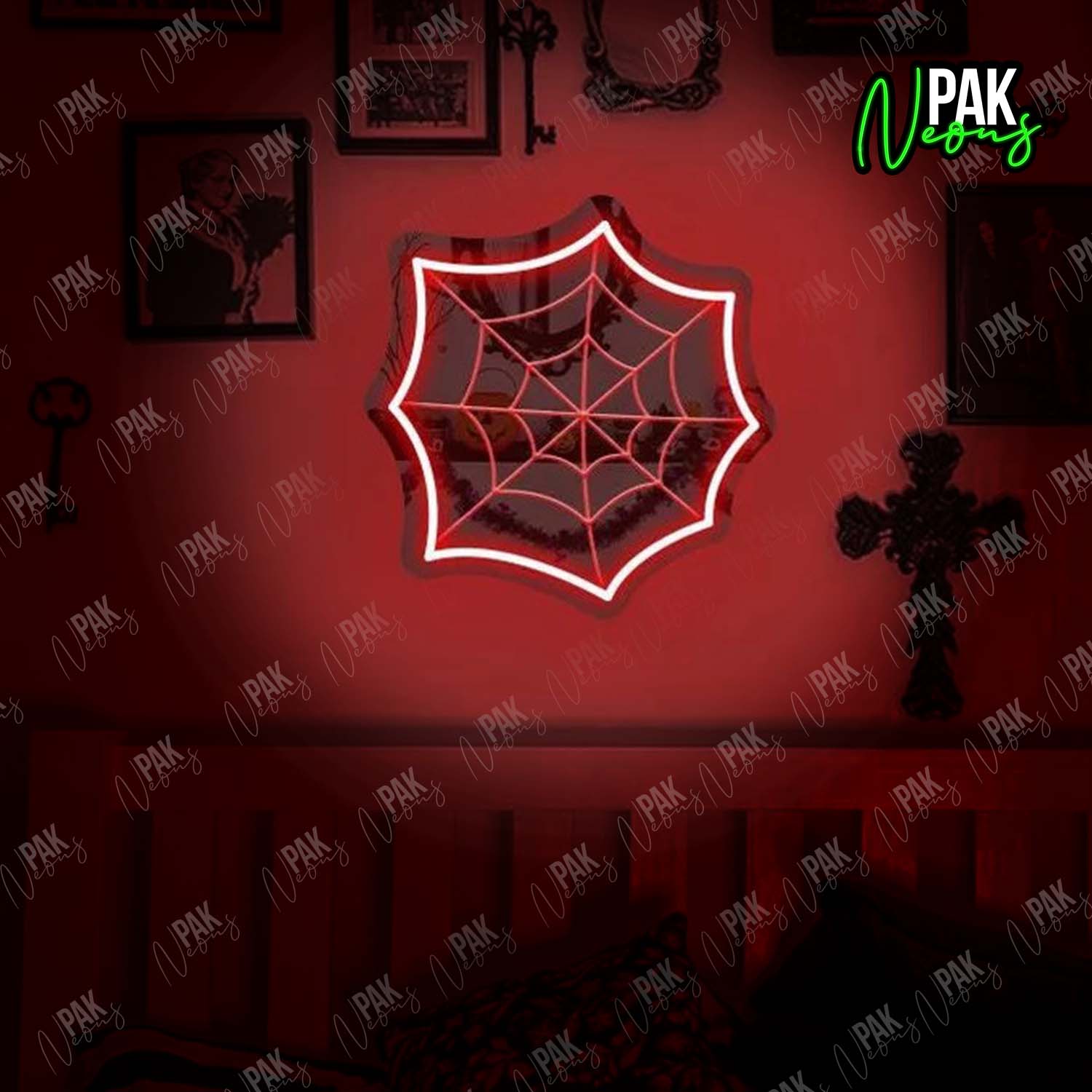 Spider Web Neon Mirror Sign – urglowmate.com